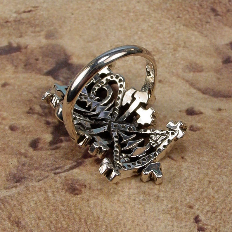 MAMAN BRIGITTE RING Voodoo Vodou Loa Lwa Veve in 925 - Etsy