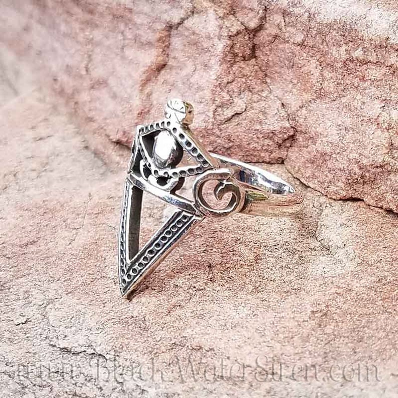 LA SIRENE RING Voodoo Vodou Loa Lwa Veve in 925 Sterling - Etsy