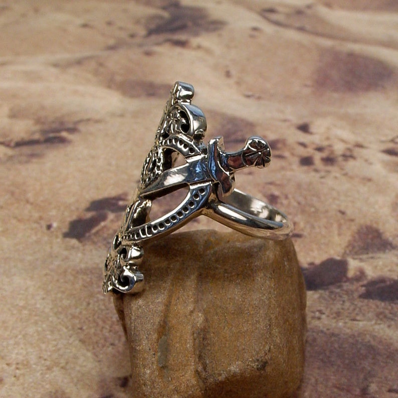ERZULIE DANTOR RING - Voodoo Vodou Loa Lwa Veve in 925 Sterling Silver ...