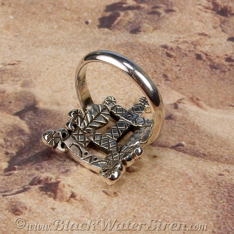 BARON SAMEDI RING Voodoo Vodou Loa Lwa Veve in 925 Sterling - Etsy