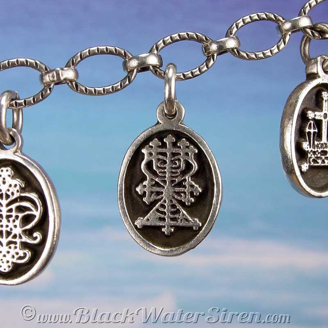 MAMAN BRIGITTE - Voodoo Vodou Loa Lwa Veve Petite MEDAL Charm Pendant ...