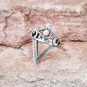 LA SIRENE RING - Voodoo Vodou Loa Lwa Veve in 925 Sterling Silver ...