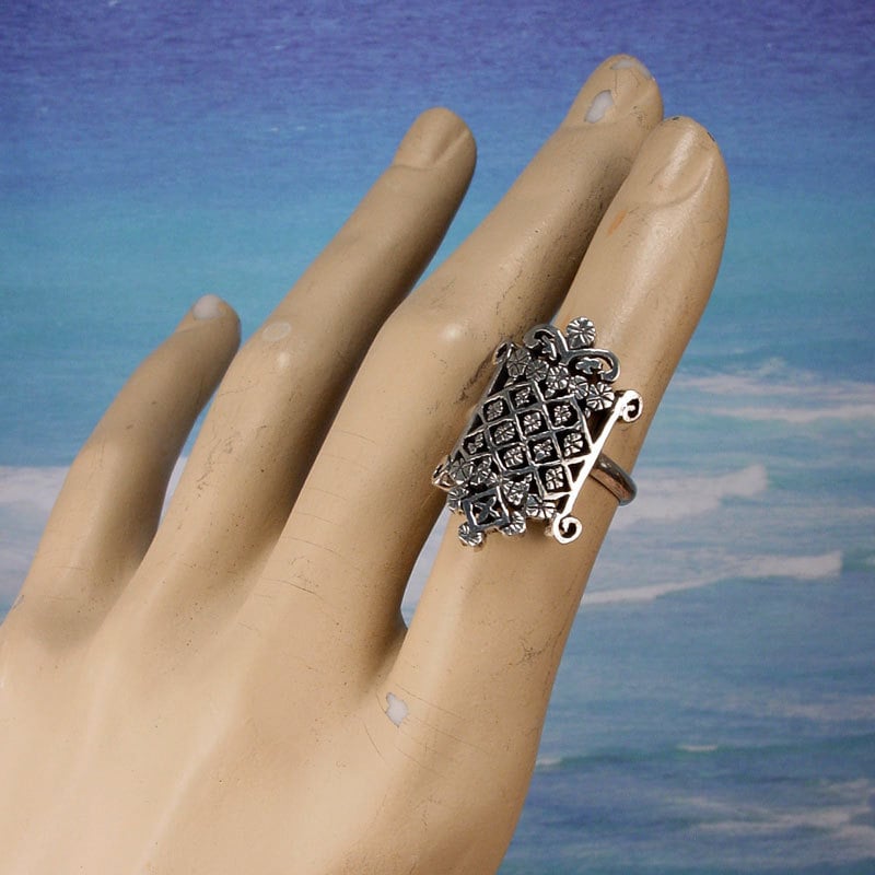 OGOUN RING Voodoo Vodou Loa Lwa Veve in 925 Sterling Silver | Etsy