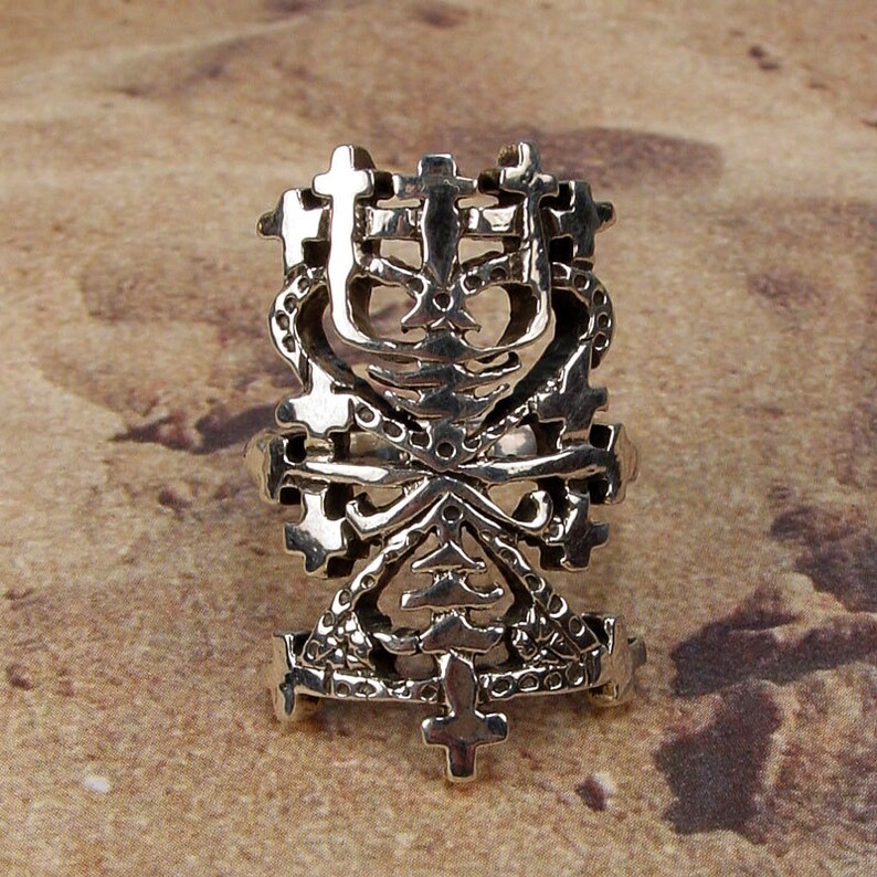 MAMAN BRIGITTE RING Voodoo Vodou Loa Lwa Veve in 925 - Etsy