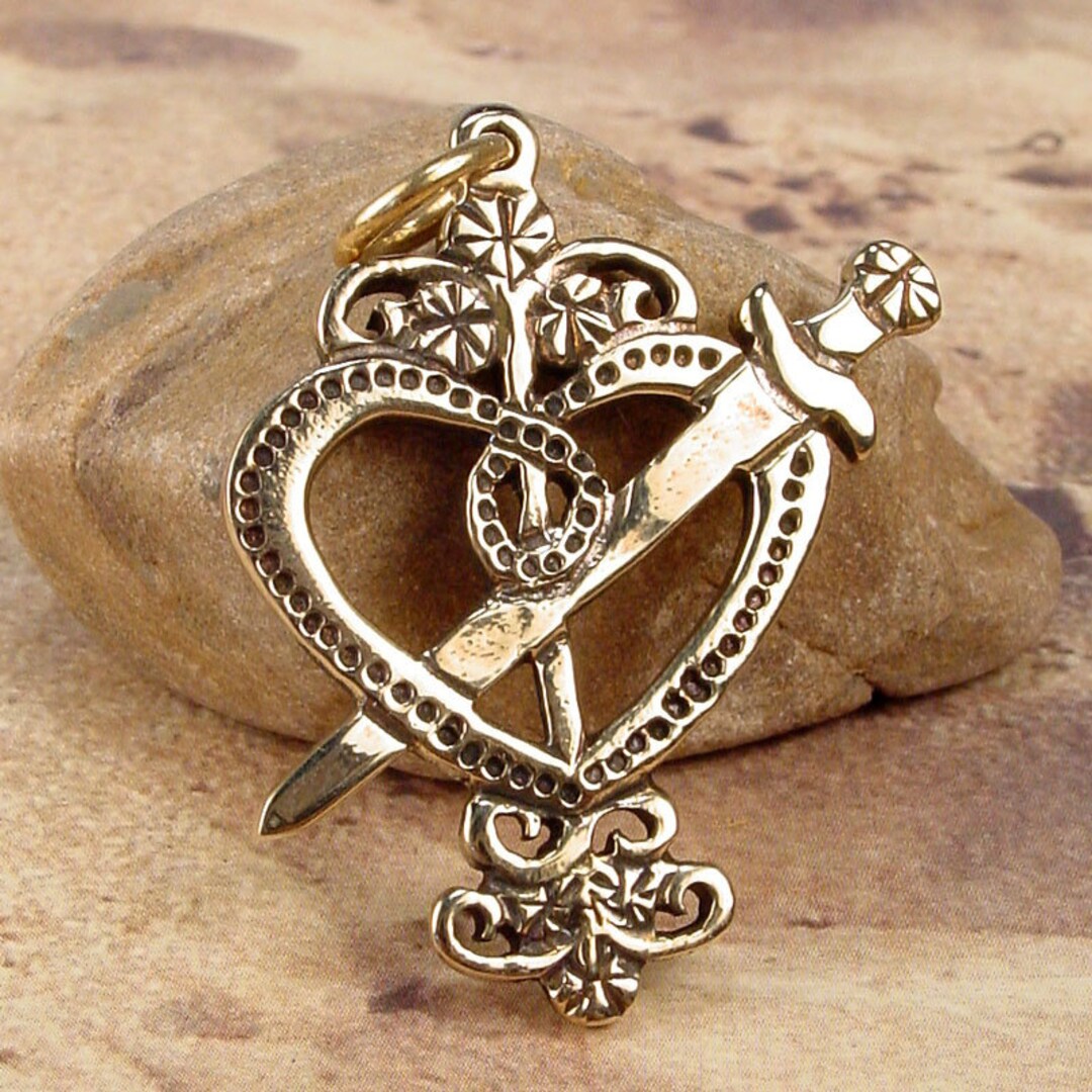 ERZULIE DANTOR - Voodoo Vodou Loa Lwa Veve Charm Pendant in Solid Cast ...