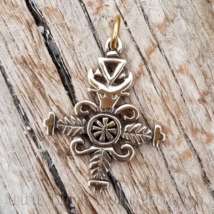 BOSSOU BULL - Voodoo Vodou Loa Lwa Veve Charm Pendant in Solid Cast ...