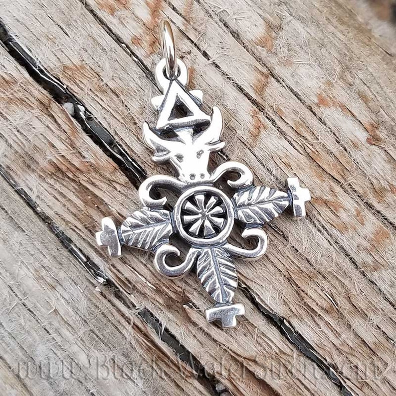 BOSSOU BULL Voodoo Vodou Loa Lwa Veve Charm Pendant in Solid - Etsy