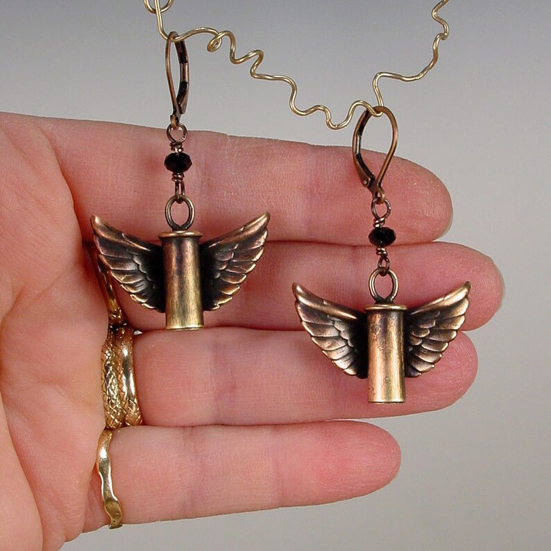 VICTORY WINGS Winged 22 Bullet Cartridges with Black Crystal | Etsy