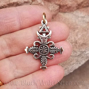 BOSSOU BULL - Voodoo Vodou Loa Lwa Veve Charm Pendant in Solid Cast ...