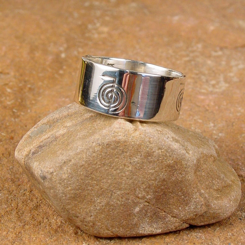 REIKI ENERGY Symbol Sterling Silver Ring Made to Order in - Etsy