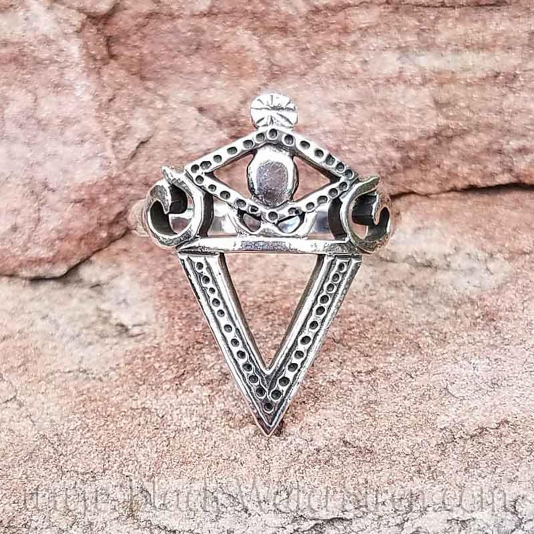 LA SIRENE RING - Voodoo Vodou Loa Lwa Veve in 925 Sterling Silver ...