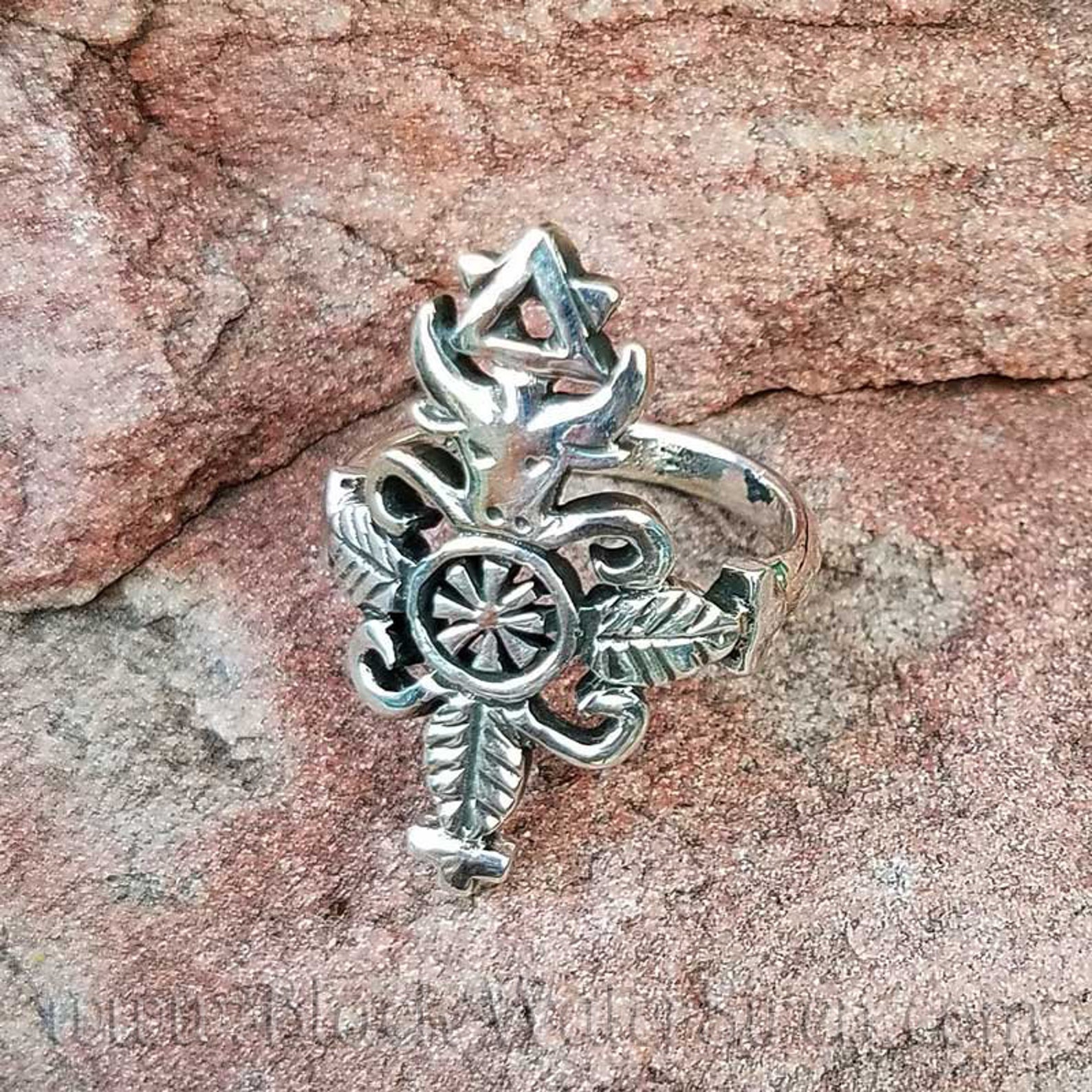 BOSSOU BULL RING Voodoo Vodou Loa Lwa Veve in 925 Sterling | Etsy