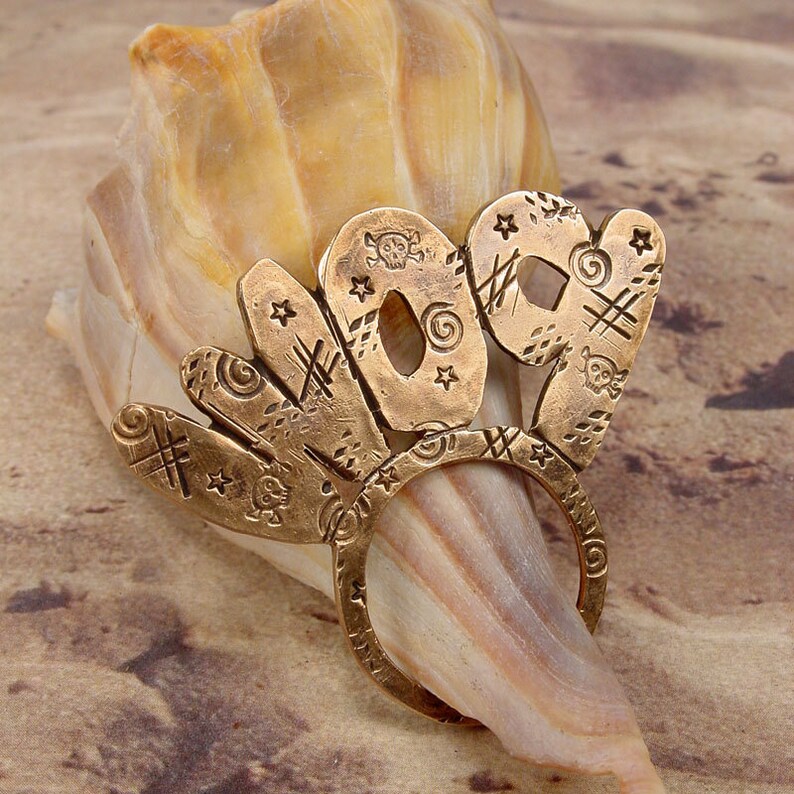 POW - Comic Strip Style Statement Bronze Ring USA Size 7 - Etsy