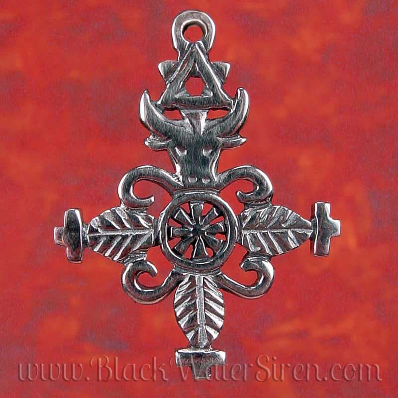 BOSSOU BULL-Voodoo Vodou Loa Lwa Veve Charm Pendant in Solid | Etsy