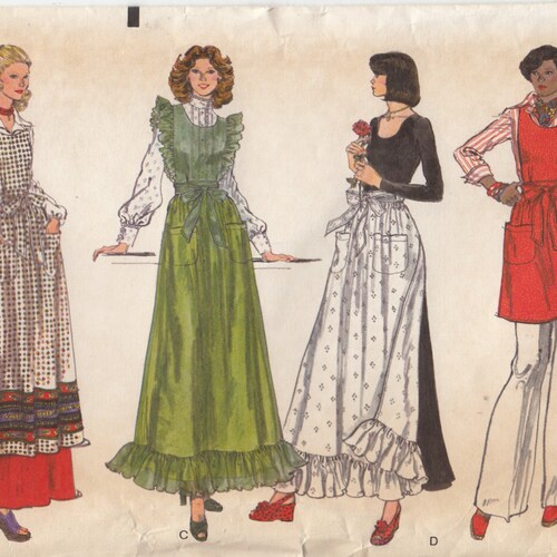 UNCUT Vintage Apron Pattern Vogue 9050 Craft Supplies & Tools Sewing ...