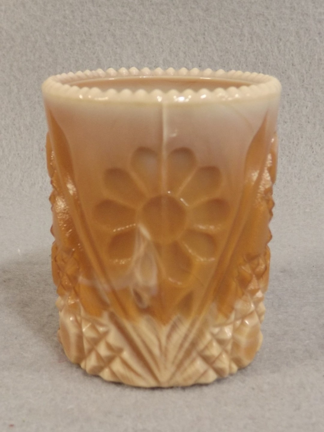 Joe St. Clair Chocolate Slag Toothpick Holder, Daisy and Button Pattern ...