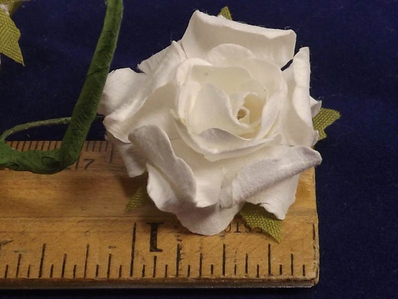 White Roses Paper Use for Dolls Flower Crowns Millinery | Etsy