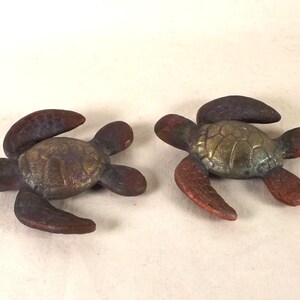 Ben Diller Raku Pottery Sea Turtles, Iridescent, Hawaiian Art, Signed ...
