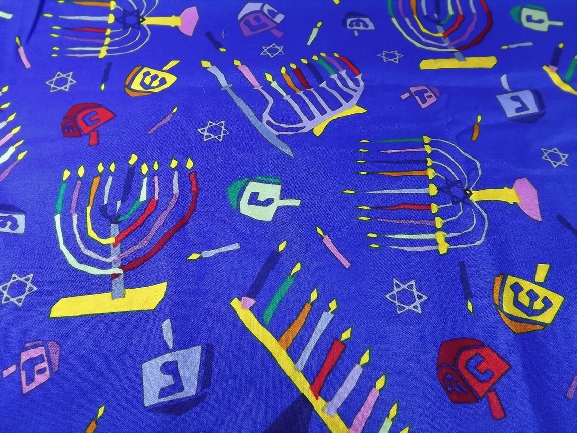 Hanukkah Menorah Alexander Henry Fabrics Collection - Etsy