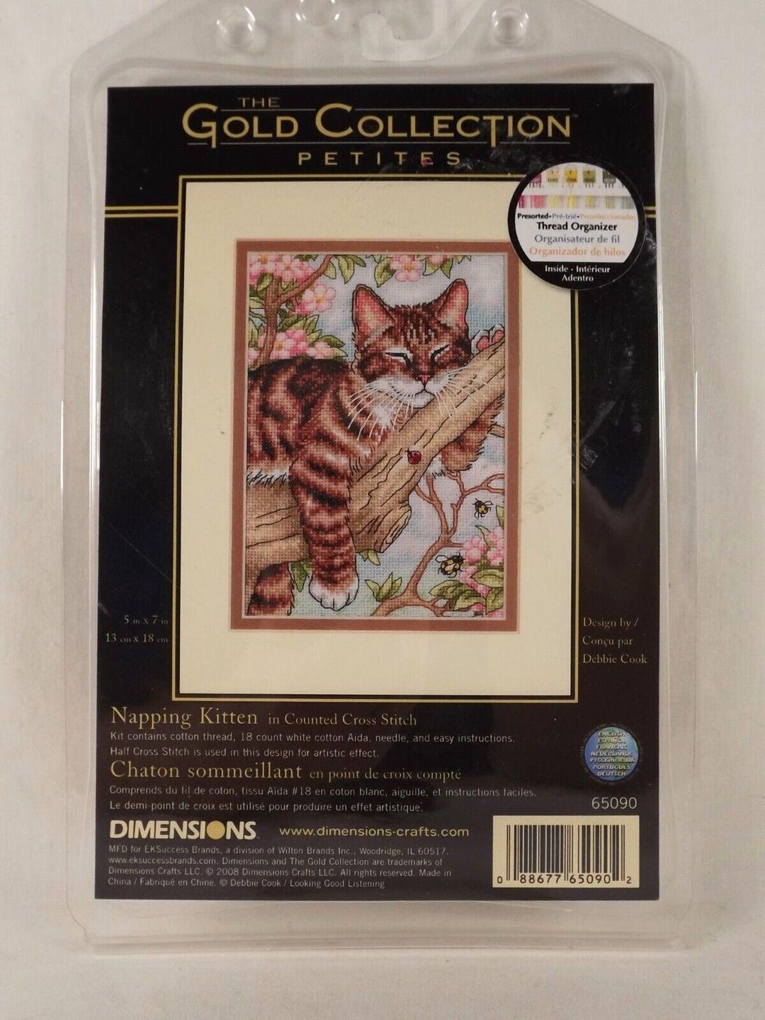 Dimensions Gold Collection, Napping Kitten, Counted Cross Stitch Kit ...