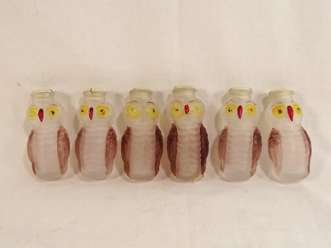 Old World Christmas Owl Light Covers, Hand Painted, 3 With Original ...