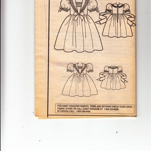 Simplicity 0655 Daisy Kingdom Childs Dress With Shawl Collar Full Skirt ...