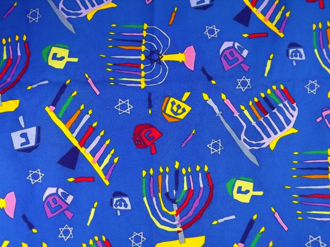 Hanukkah Menorah Alexander Henry Fabrics Collection - Etsy