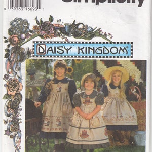 Simplicity 9458 Daisy Kingdom Childs' Dress Pinafore Sewing Pattern ...