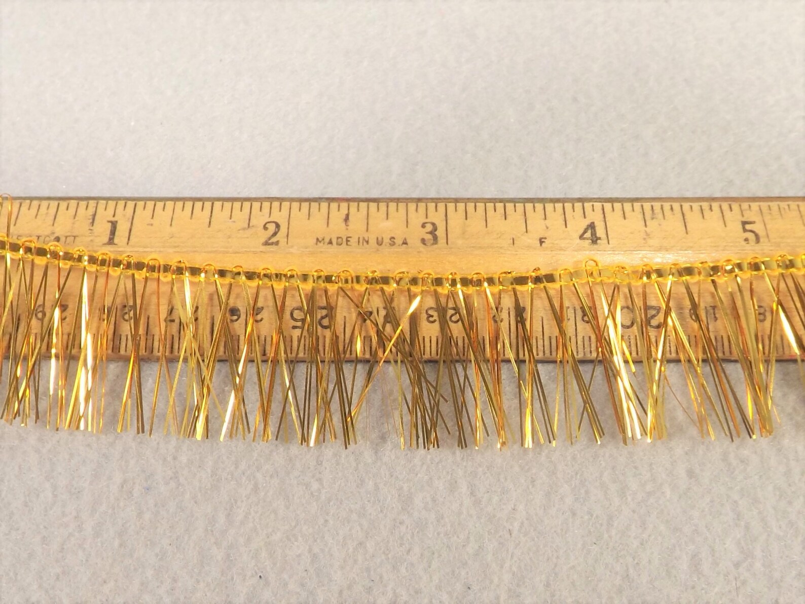 Gold Metallic Vintage Sparse Fringe Trim 1970s Bullion Sewing | Etsy