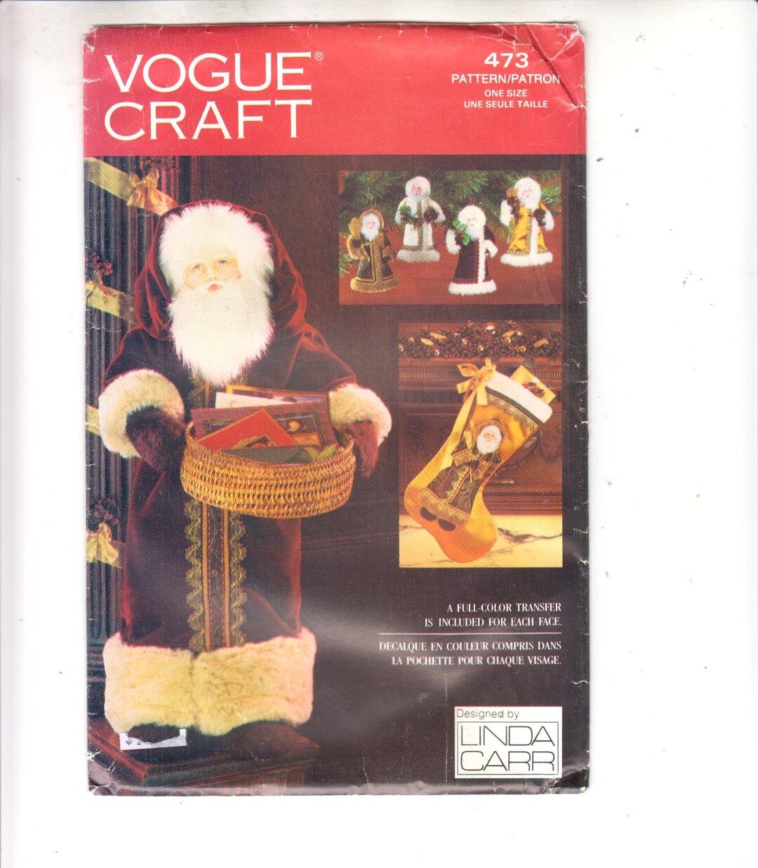 Vogue 473 Santa Father Christmas Doll Card Holder, 4 Ornaments ...