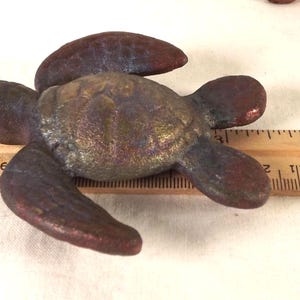 Ben Diller Raku Pottery Sea Turtles, Iridescent, Hawaiian Art, Signed ...