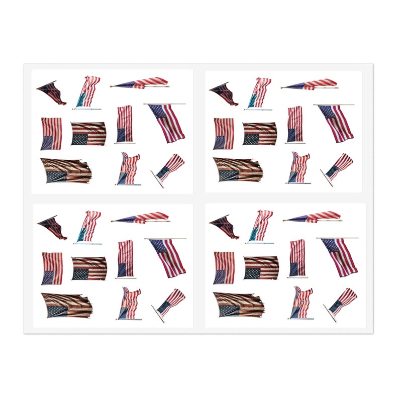 High Grade Vinyl US Flag Sticker Decal American Patriot USA Star ...