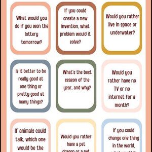 Conversation Cards PDF – 107 Prompts for Families, Home Education ...