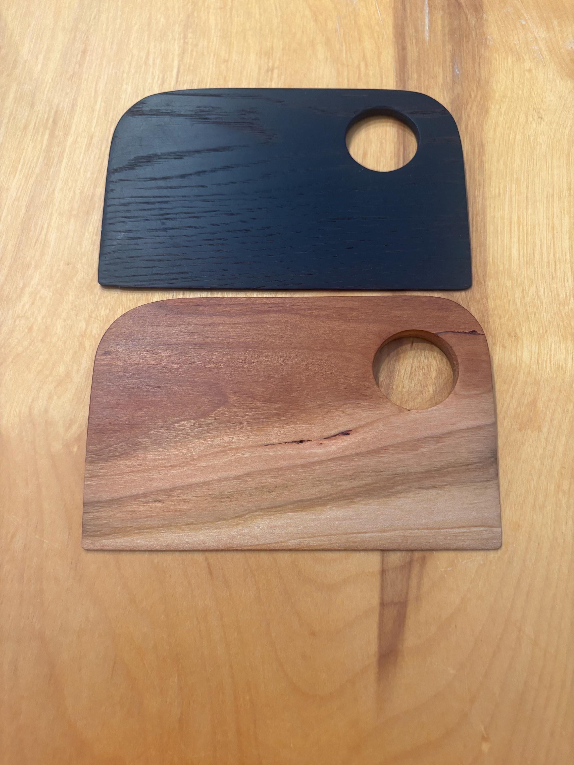 Handmade Cherry/dark Walnut Bench Scraper: Pastry Dough Knife - Etsy