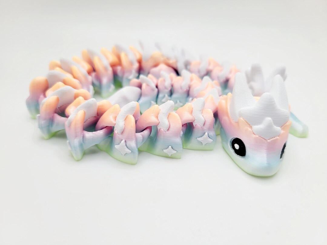 Starry candy Atria Star Dragon Cute Fidget Flexi 3D Printed Gift ...