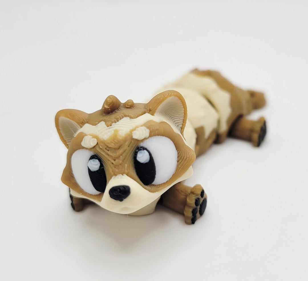 Mini Ferret Fidget Toy: 3D Printed Articulated Desk Pet - Etsy