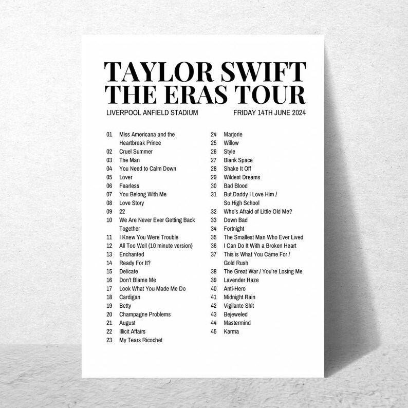 The Eras Tour, Liverpool, Anfield Stadium Friday 14th June 2024, Night ...