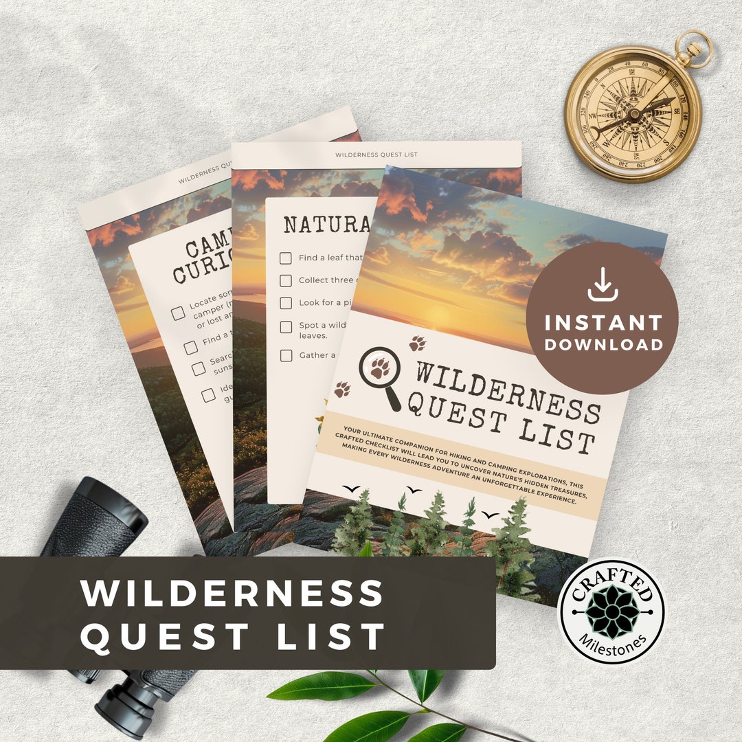 Acadia Nature Scavenger Hunt | Fun Outdoor Wilderness Adventure ...