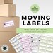 Cottagecore Labels for Moving Boxes | Color Coded Room Specific ...