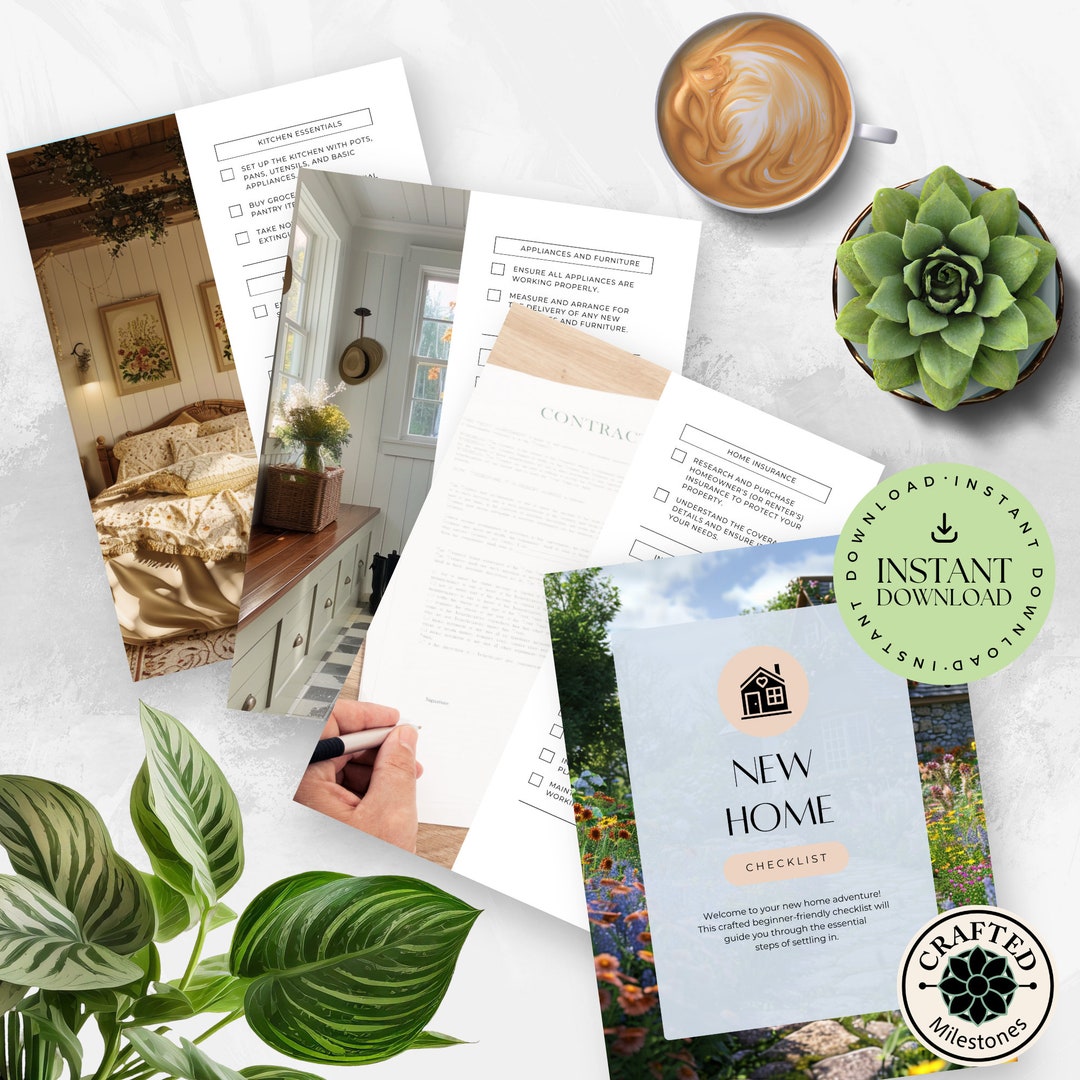 Cottagecore New Home Checklist | Beginner Friendly | Instant Download ...