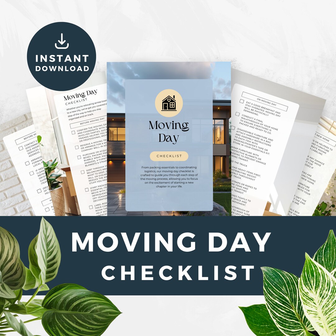 Modern Moving Day Checklist | First Homebuyer Guide | Comprehensive ...