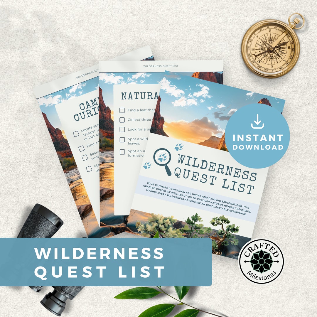 Zion Nature Scavenger Hunt | Outdoor Wilderness Adventure Activity ...