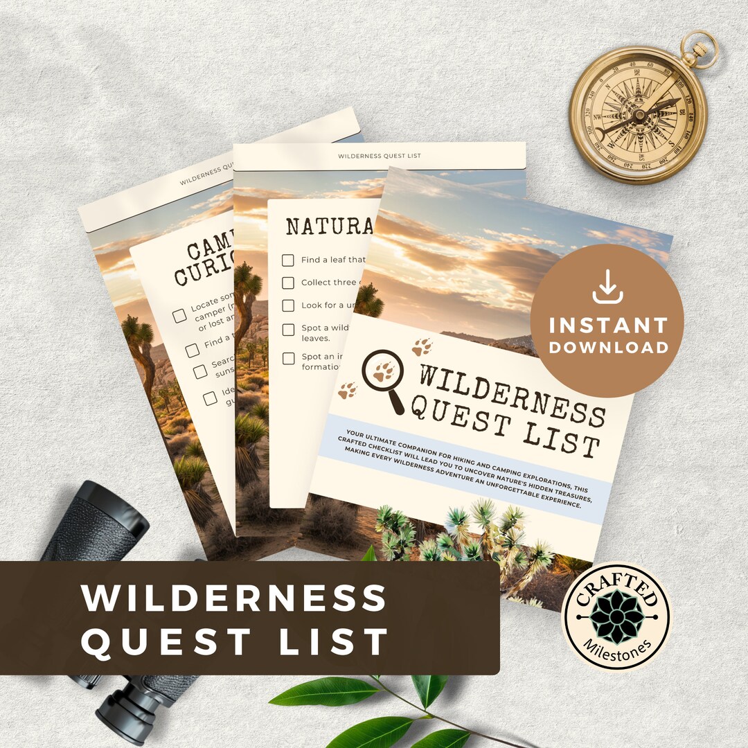 Joshua Tree Nature Scavenger Hunt | Outdoor Wilderness Adventure ...