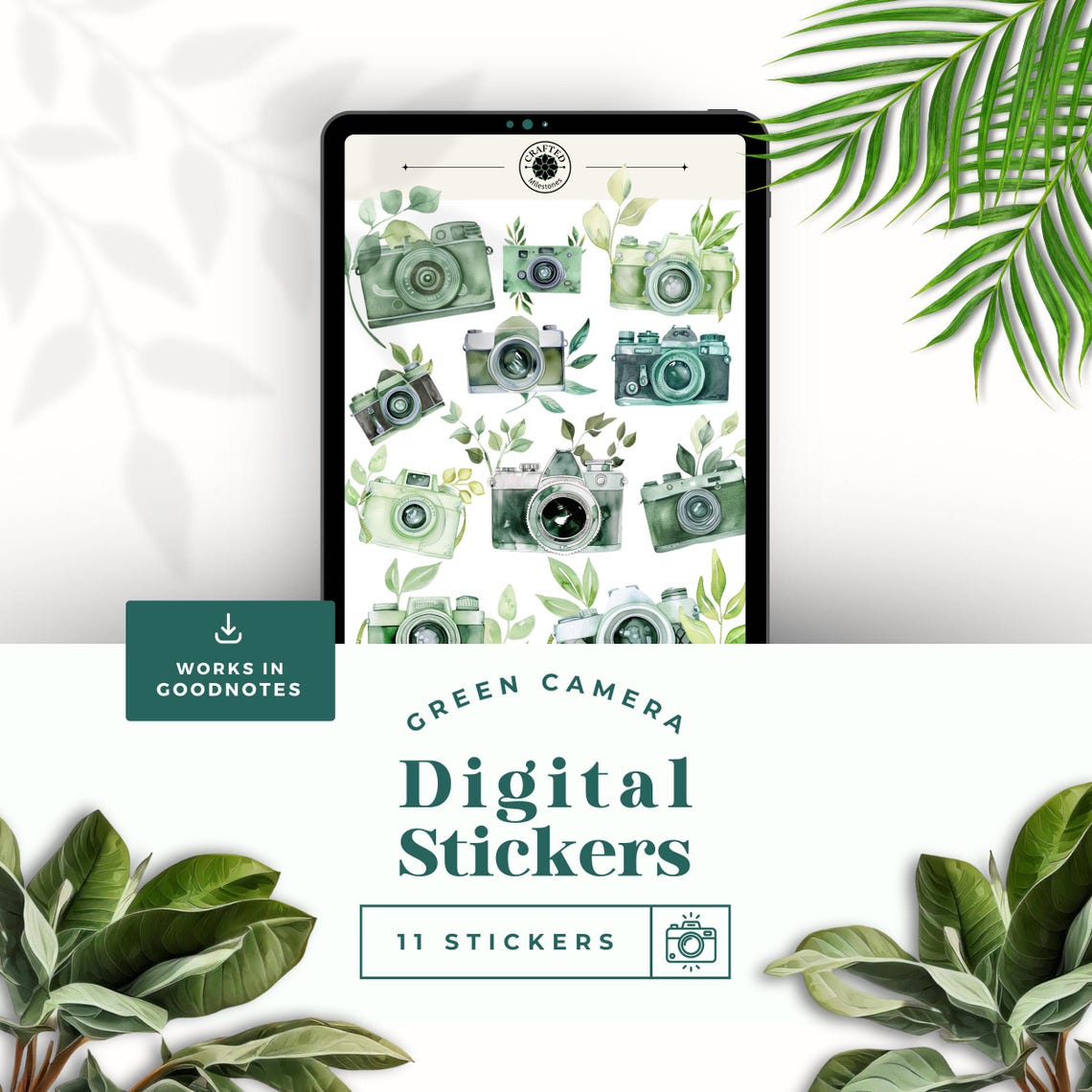 Emerald Green Goodnotes Stickers Camera Everyday Vacation Travel ...