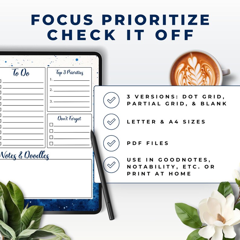 Royal Blue Simple to Do List Printable | Daily Task Tracker Checklist ...