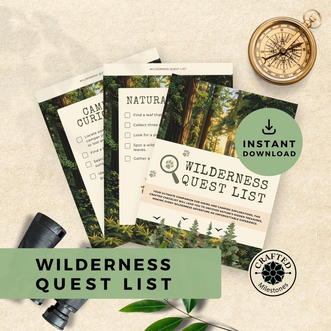 Redwoods Nature Scavenger Hunt | Outdoor Wilderness Adventure Activity ...