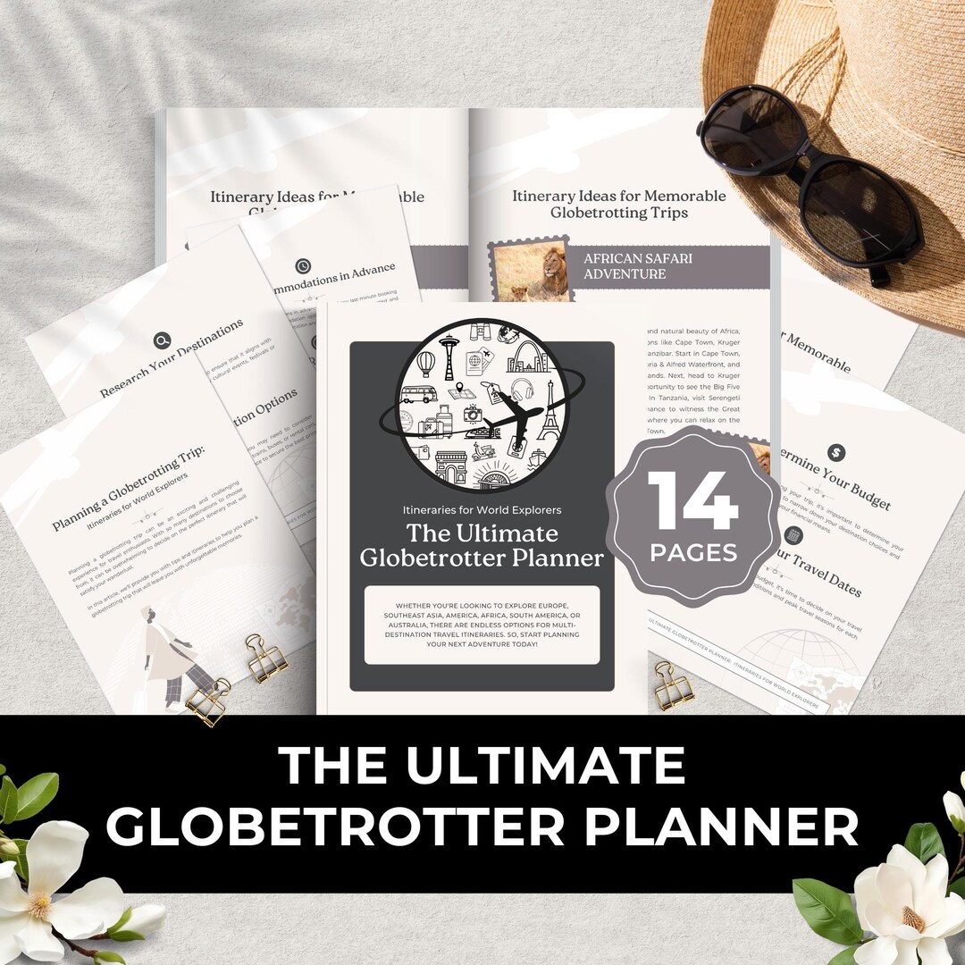 Minimalist Multi Destination Travel Planner | World Traveler Ultimate ...