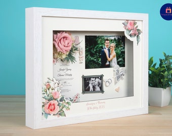 Handcrafted Deep Shadow Box Frames Celebrating Wedding Perfect for Keepsakes - Etsy