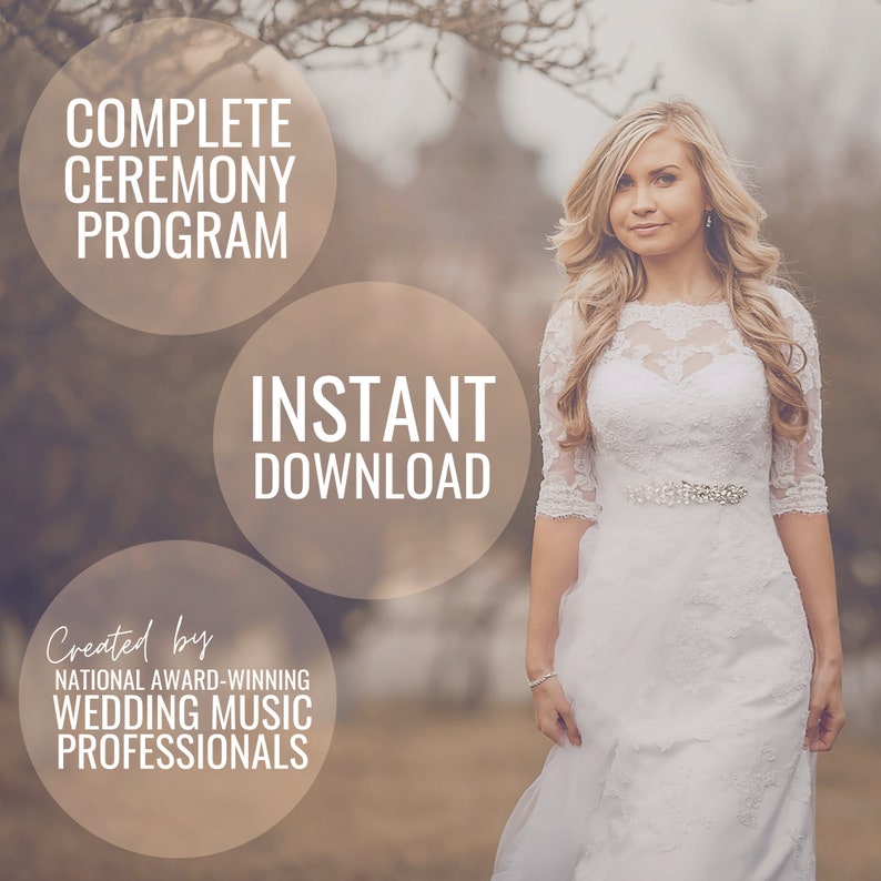 Wedding Ceremony Program Template, Wedding Songs, How to List Ceremony ...