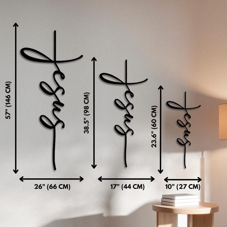 Jesus Metal Wall Art, Christian Wall Decor, Religious Line Art for Home ...